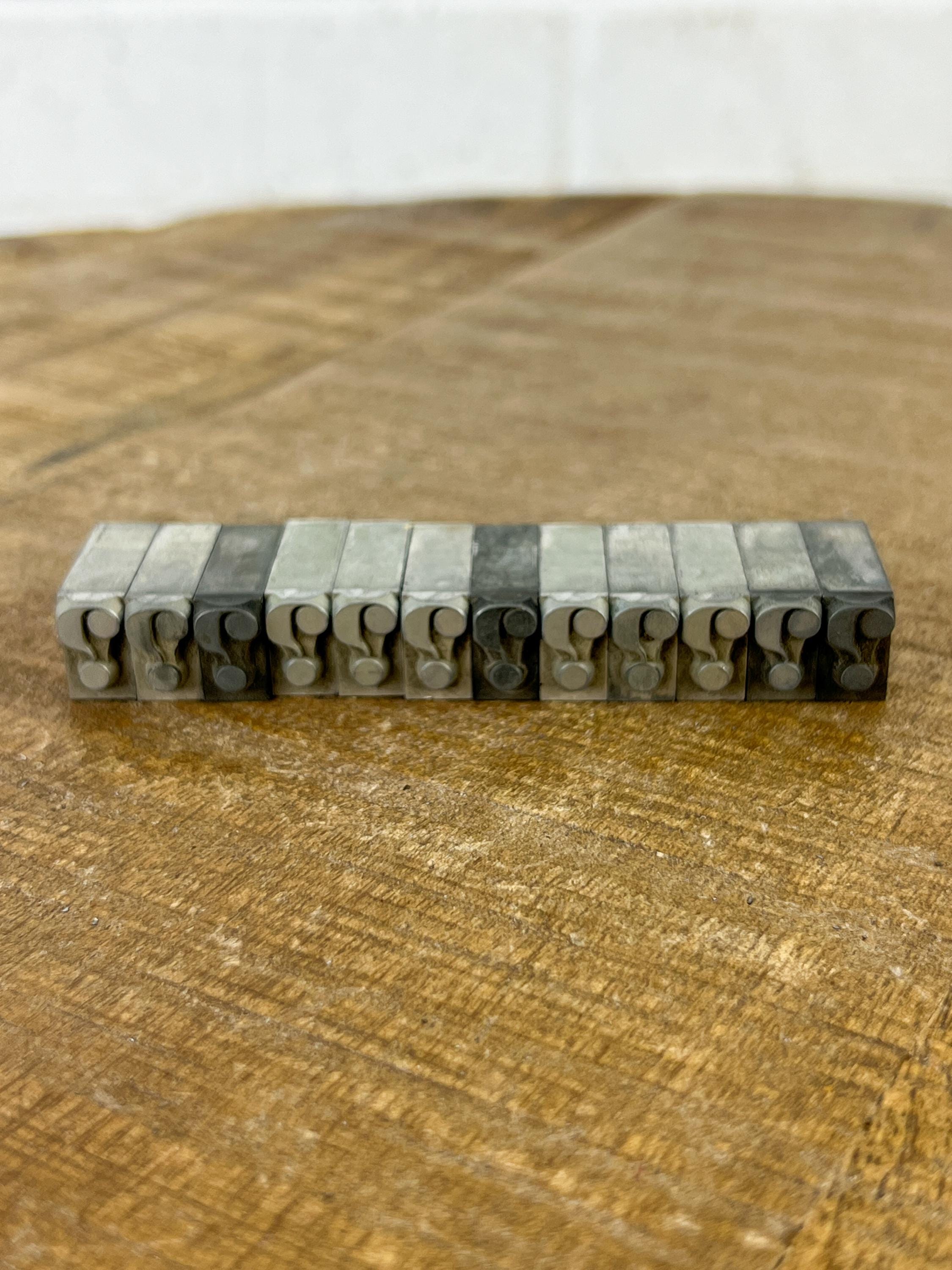 One Vintage Metal Letterpress Question Mark Block ? Newspaper Type ...