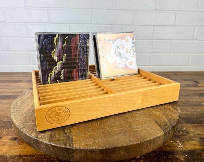Vintage Napa Valley Wood Storage Display Container or CD Holder for 24 ...