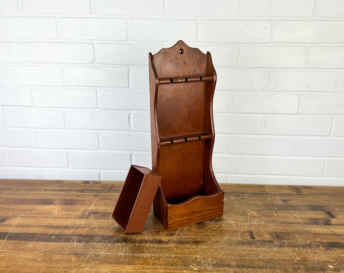 Vintage Wood Souvenir Spoon Rack for Collectible Spoons Holds 6 Small ...