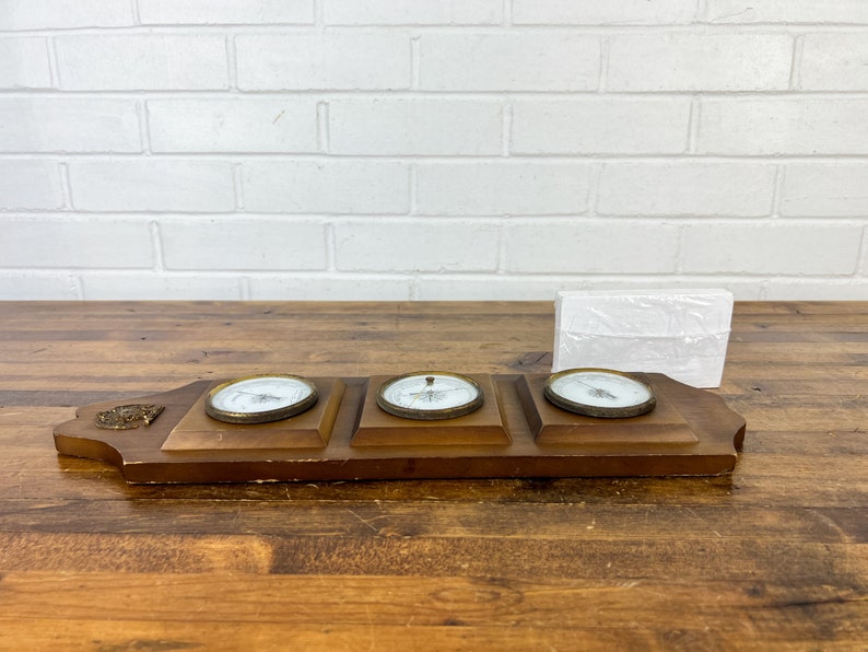 Vintage Distressed Wood Weather Station for Wall Authentic - Etsy
