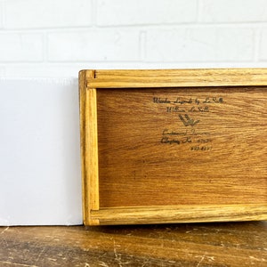 Vintage Handmade Wood Box With Lid Small Brown Wooden Rectangle Box ...