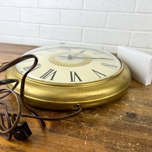 Working 17 Vintage Pocket Watch Wall Clock Gold Metal Swag Clock by ...