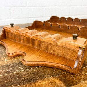 Vintage Wood Souvenir Spoon Rack for Collectible Spoons Holds 10 Small ...