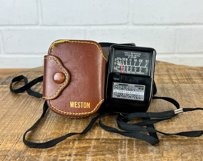 Vintage Weston Light Meter With Leather Case and Strap Model 853 Direct ...