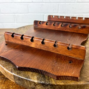Vintage Wood Souvenir Spoon Rack for Collectible Spoons Holds 18 Small ...