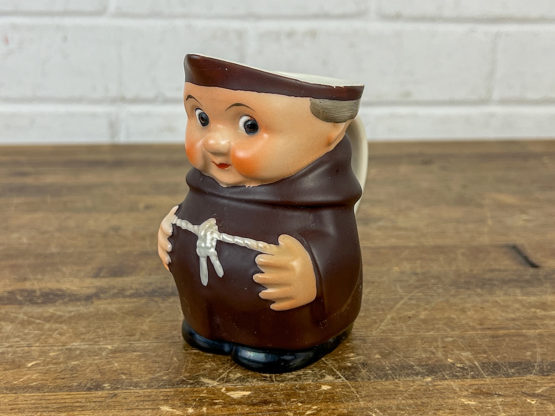 Small Vintage Goebel Friar Tuck Monk Creamer Pitcher Shaped Like a Monk ...