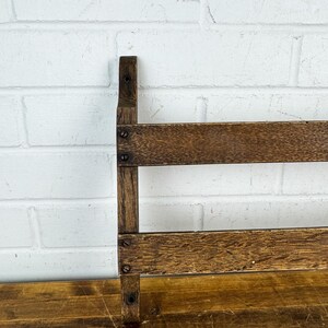 Vintage Wooden Church Pew Hymnal Holder – Rustic Wall Shelf or Book ...