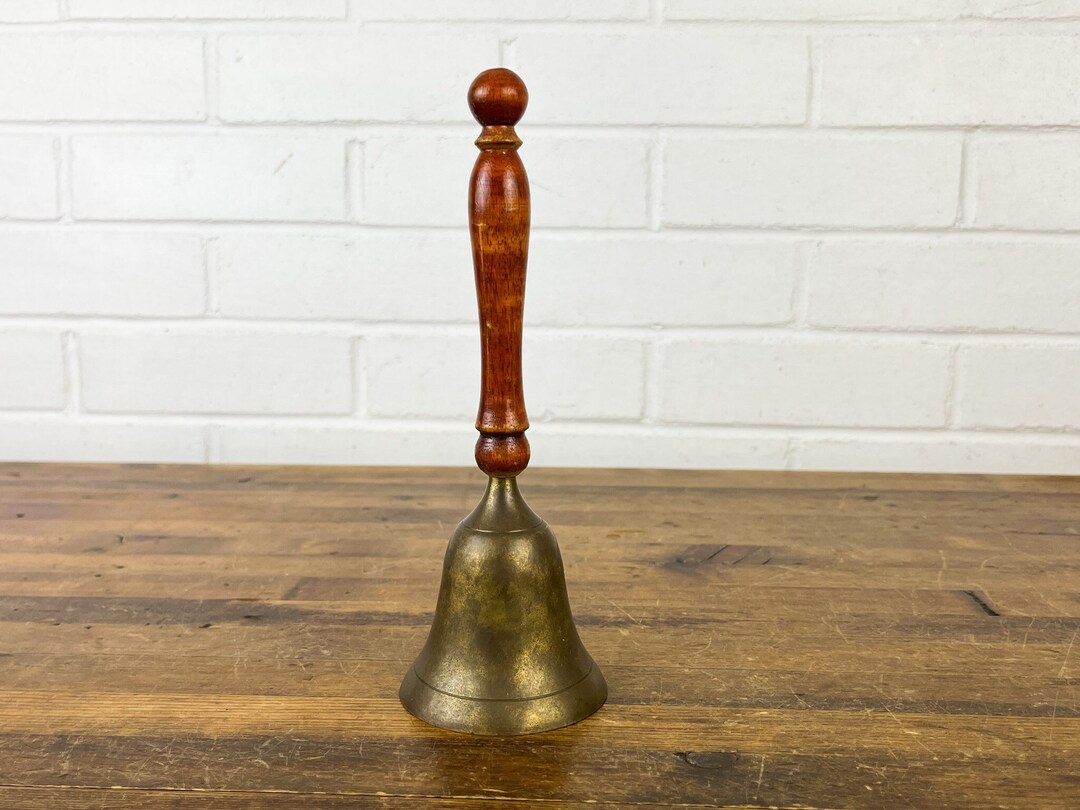Vintage Handheld Brass Bell Marked India Authentic Vintage Hand Bell - Etsy