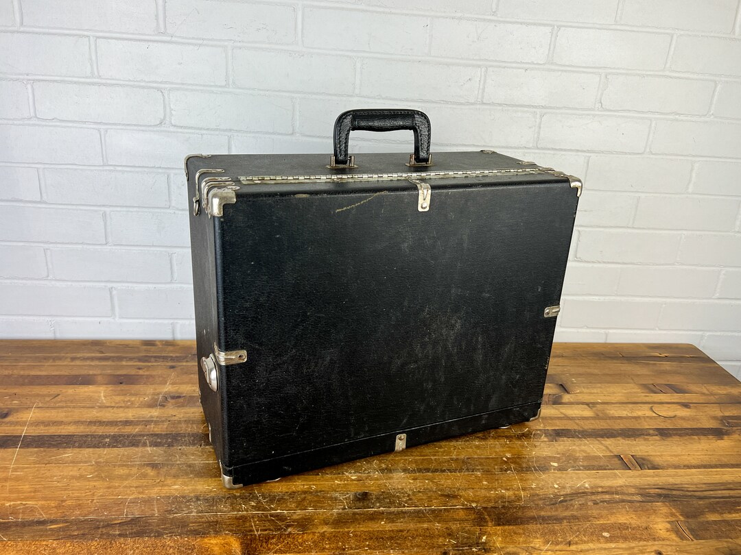 18x15 Vintage Storage Wood Box With Hinged Lid and Silver Accents Was ...