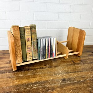 Vintage Wooden CD Storage Rack Authentic Napa Valley Small Wood ...