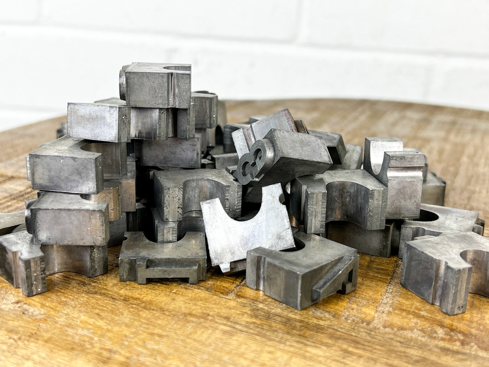 4 Pounds Vintage Metal Letterpress Number Blocks 72 Point Girder Heavy ...