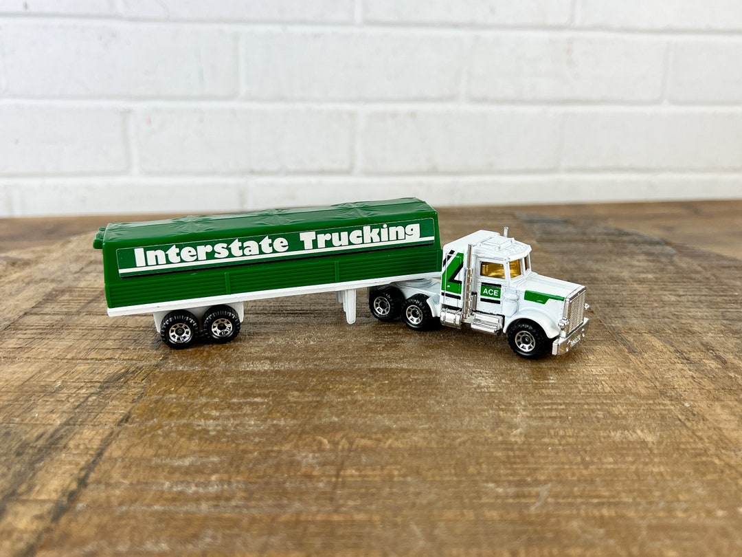 1981 Vintage Matchbox Peterbilt Semi Truck With Trailer ACE Interstate ...