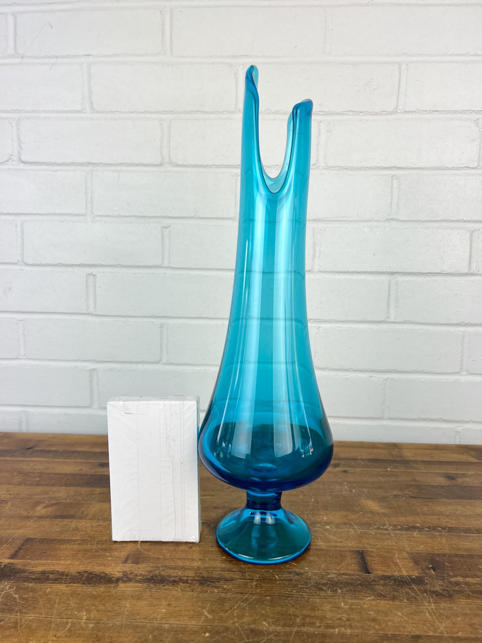 16 Beautiful Blue Glass Swag Vase Authentic Vintage - Etsy