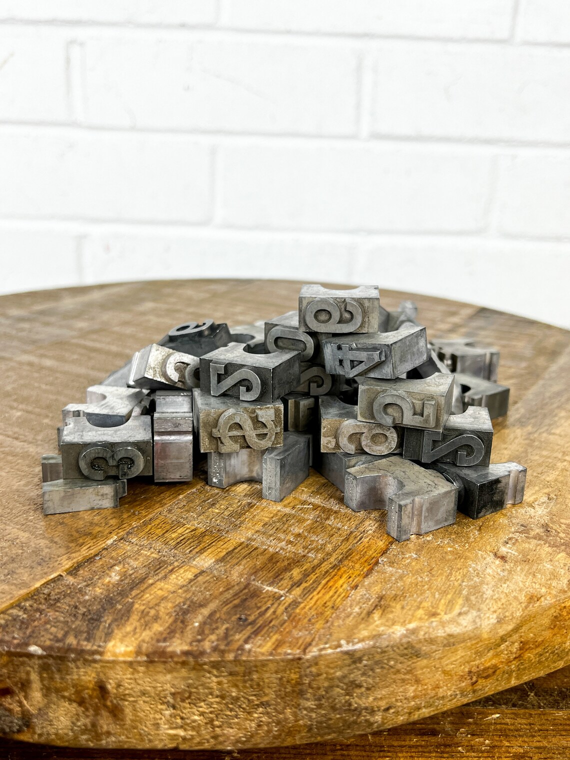 4 Pounds Vintage Metal Letterpress Number Blocks 72 Point Girder Heavy ...