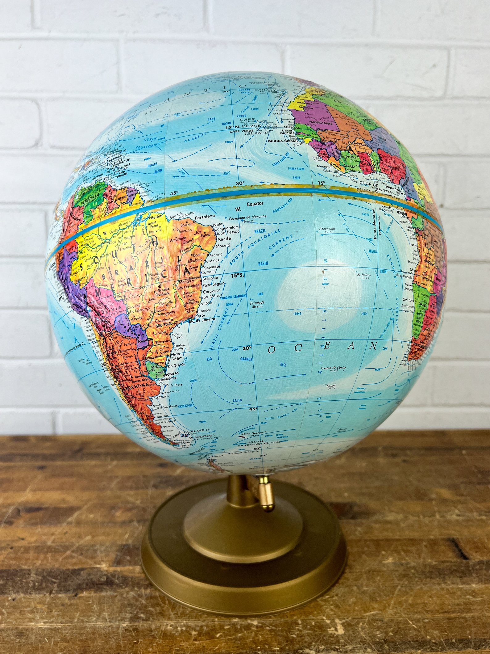 Vintage Replogle 12 Inch World Globe With Stand Authentic Vintage ...