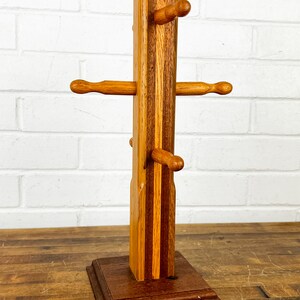 Wood Mug Tree Stand for 6 Coffee Cups Vintage Brown Wooden - Etsy