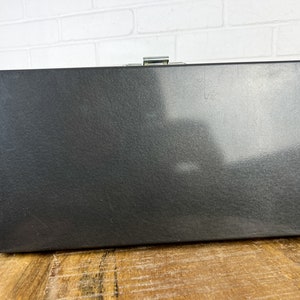 Vintage Dark Gray Metal 35mm Slide Box With Latch and Handle Projector ...