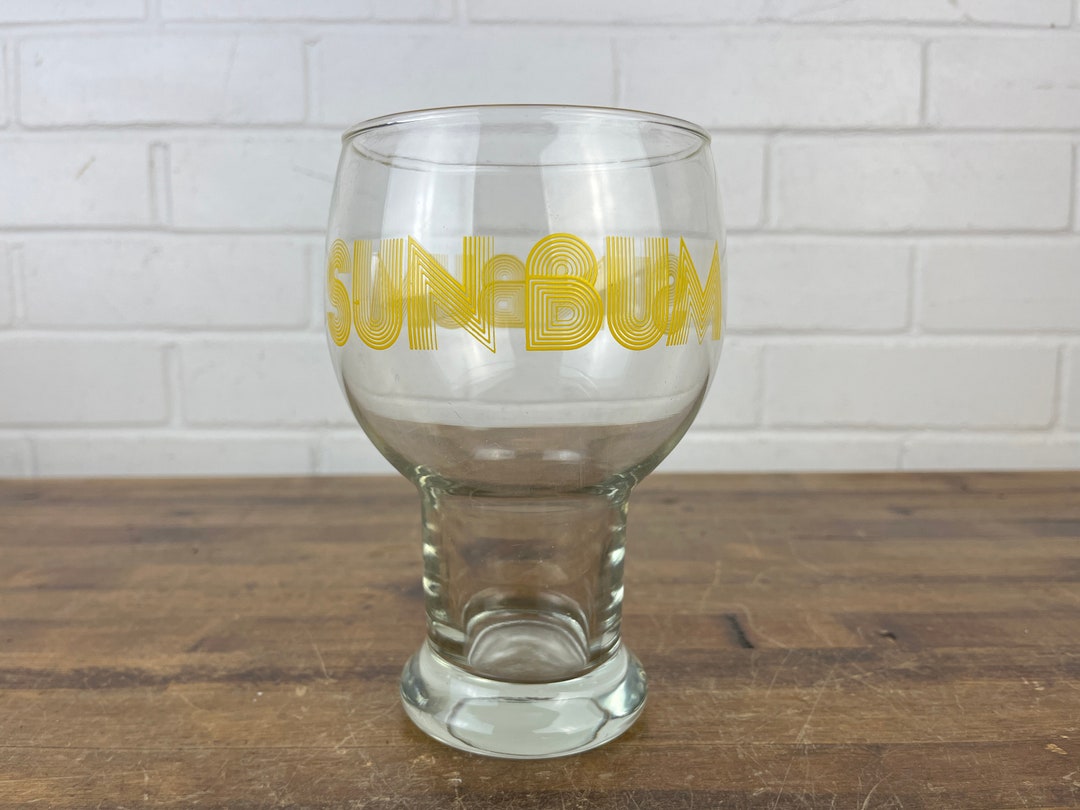 Vintage Sun Bum Drinking Glass Beer Goblet Someone Who Loves the Sun ...