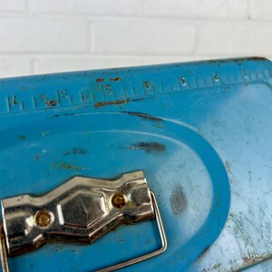 Vintage Smoky Blue Metal Tackle Box With Tray Old Fishing Gear Metal ...