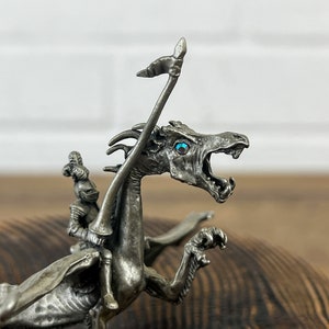 1980s Vintage Miniature Pewter Dragon Figurine Tiny Silver - Etsy