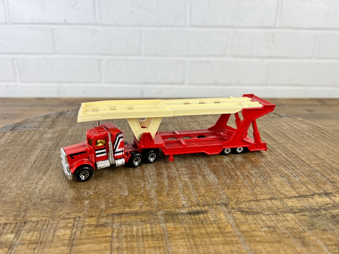 1982 Vintage Matchbox Car Transporter Semi Truck With Trailer Made ...