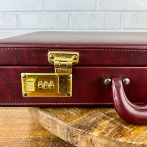 Authentic Vintage Brown Briefcase Box With Gold Accents Combination ...