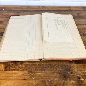 1940s Ledger Book Journal With Handwritten Notes Throughout Authentic ...