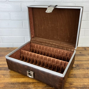 Vintage 8 Track Holder Case Holds 24 Tapes Faux Leather Brown - Etsy