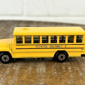 1985 Vintage Matchbox School Bus Diecast 1980s Metal Car Toy Diecast ...
