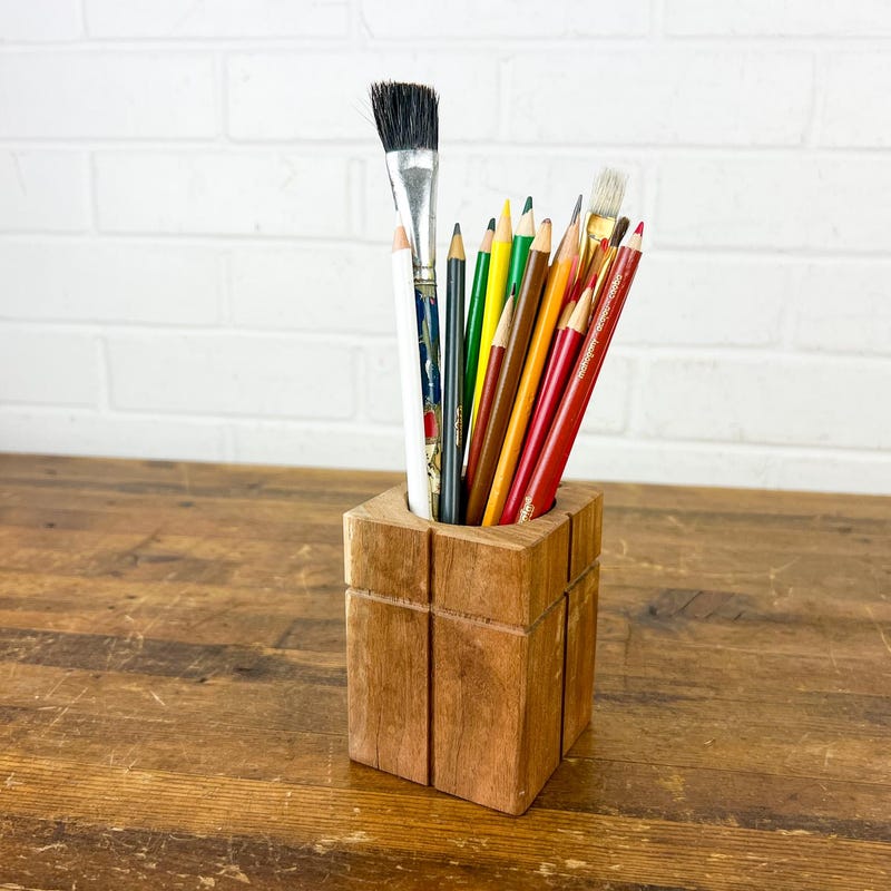 Rustic Pencil Holder - Etsy
