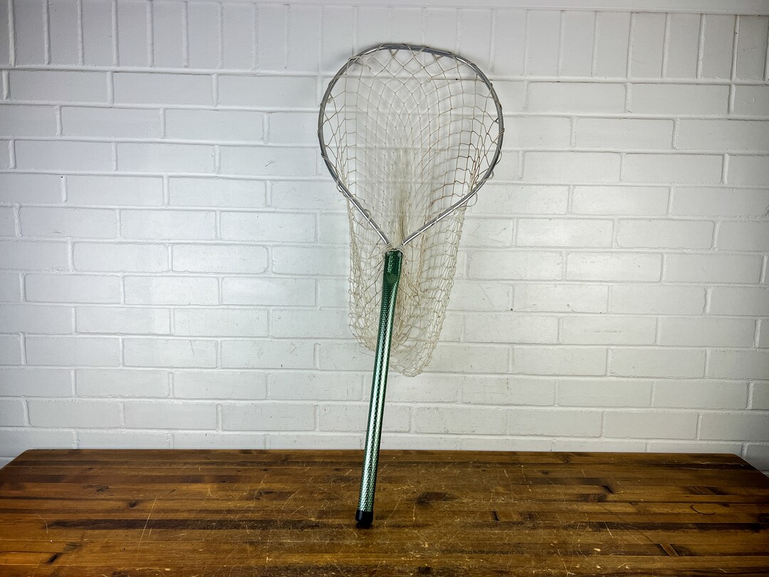 Vintage Large Fishing Net to Display Long Aluminum Metal Fishing Net ...