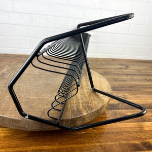 29 Tall Vintage Compact Disc Holder Black Metal Holds 48 Cds Storage CD ...