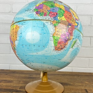 Vintage Replogle 12 Inch World Globe With Stand Authentic Vintage ...