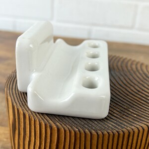 Vintage White Porcelain Wall Toothbrush Holder Restoration Hardware ...