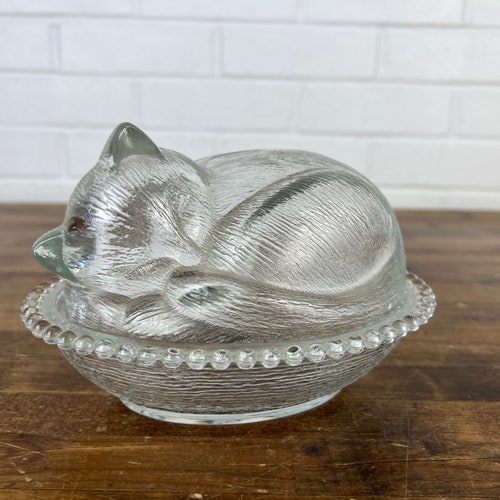 Cat in Basket Covered Candy Dish Baskets & Bowls Home Décor etna.com.pe