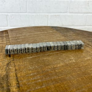 Vintage Metal Letterpress Number Blocks Numbers 1 Through 9 Newspaper ...