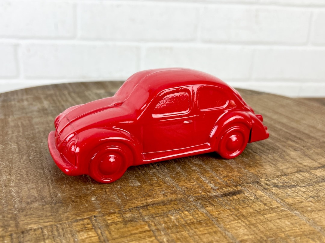 Vintage Avon Red Volkswagen Bug Figurine Glass Car Aftershave Bottle ...