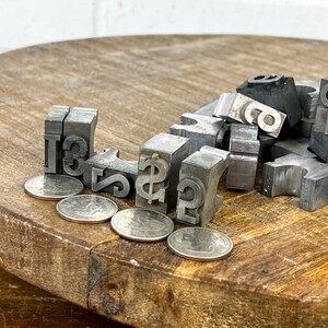 4 Pounds Vintage Metal Letterpress Number Blocks 72 Point Girder Heavy ...