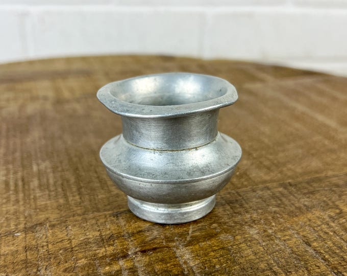 2x2" Vintage Mini Aluminum Spittoon Tiny Silver Metal Flower Pot ...