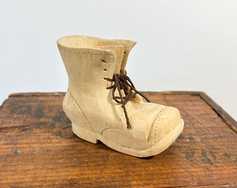 Carved Wood Boot - Etsy