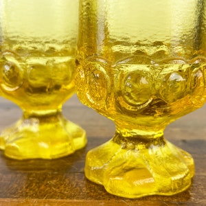 4 Vintage Heavy Yellow Drinking Glasses Tiffin Franciscan Madeira ...