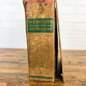 Distressed Large 1957 Webster's Encyclopedic Dictionary Book Unabridged ...