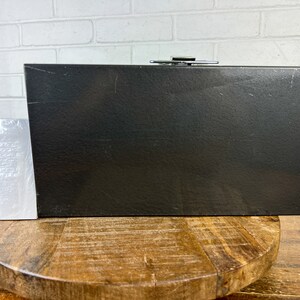 Vintage Dark Gray Metal 35mm Slide Box With Latch and Handle Projector ...