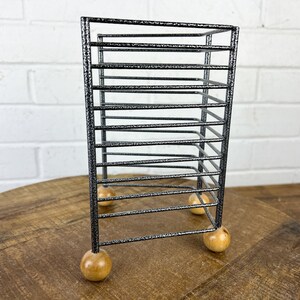 Vintage Compact Disc Holder Made of Wood and Metal Holds 12 Cds Storage ...