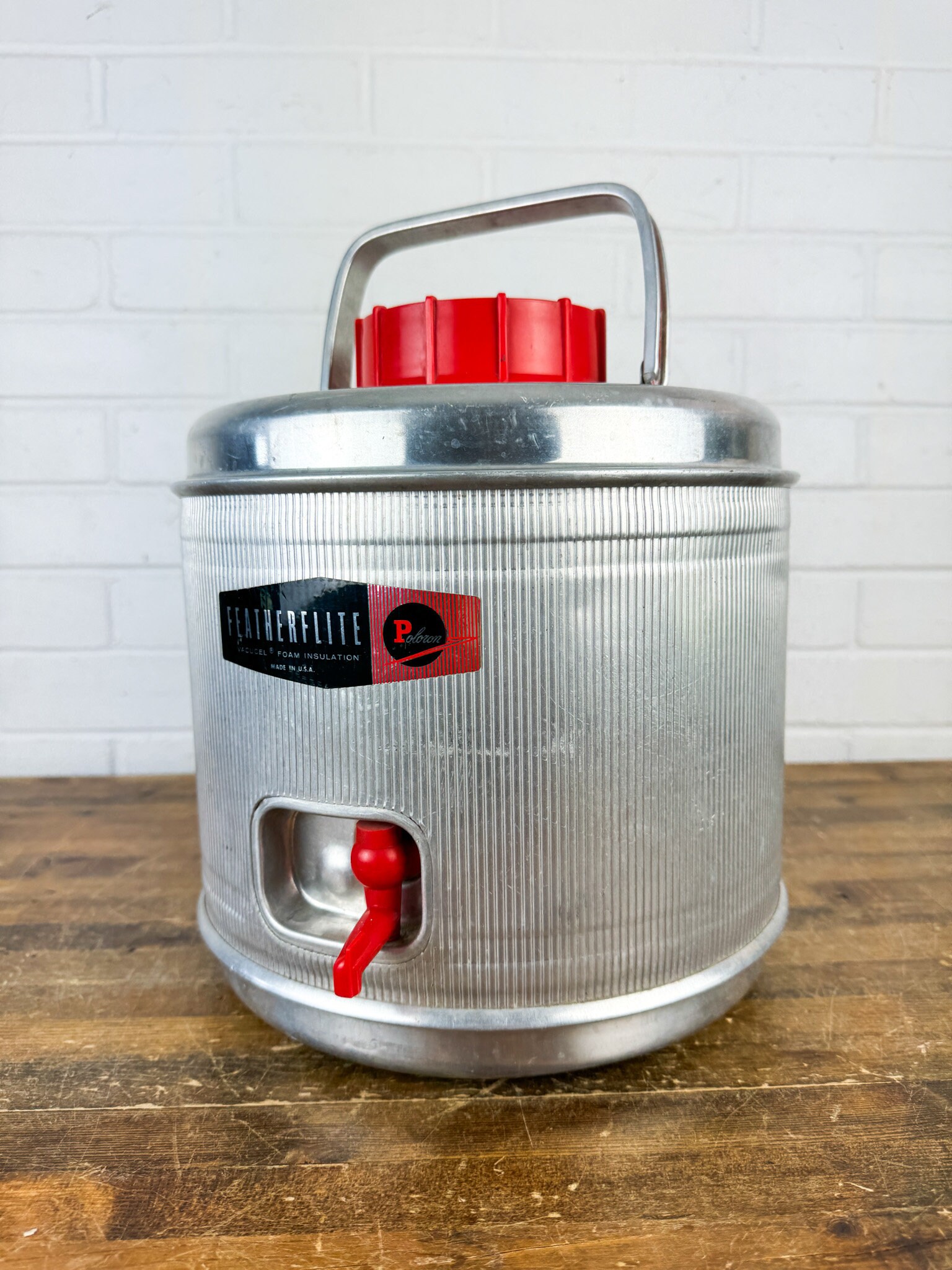 Vintage Featherflite Poloron Aluminum Drinking Water Jug With Spout ...
