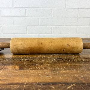 Vintage Wooden Rolling Pin Rustic Distressed Brown Wood Rolling Pin - Etsy