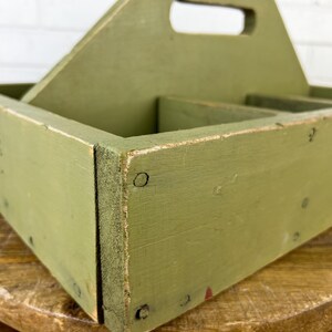 Handmade Vintage Wooden Tool Tray With Slots and Handle Distressed Wood ...