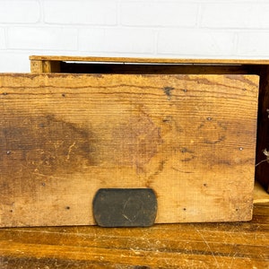 19x11" Vintage Distressed Wood Crate Box With Lid Old Wooden Crate With ...