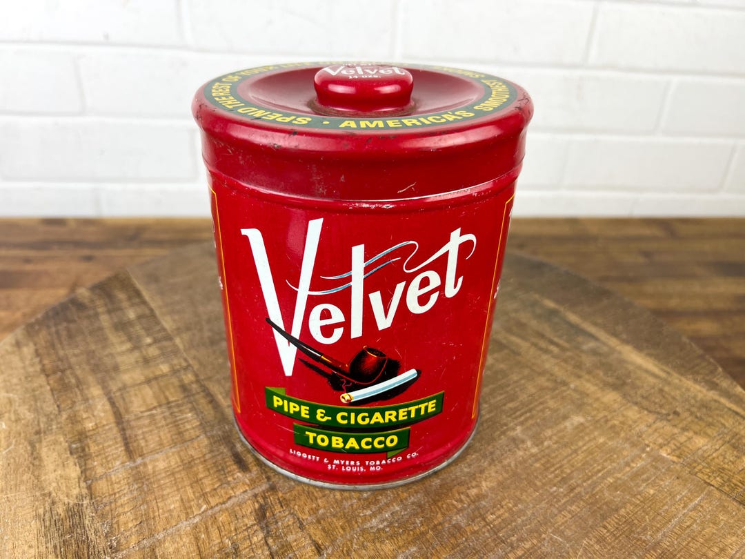 Vintage Metal Tobacco Tin Decorative Tin for Tobacco Velvet Brand ...