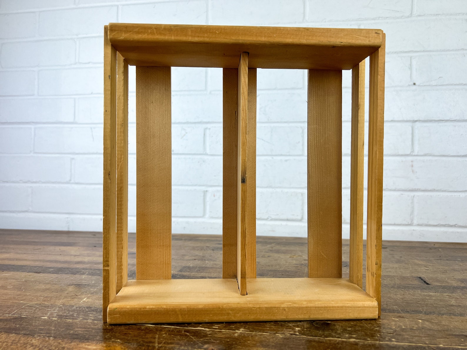 Vintage Napa Valley Wood Tape Cassette Holder Crate Storage Display ...